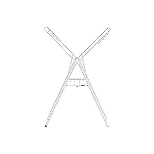 Brabantia HangOn Laundry Drying Rack (20m / Fresh White) Compact, Foldaway, Adjustable Indoor Stainless Steel Clothes Horse