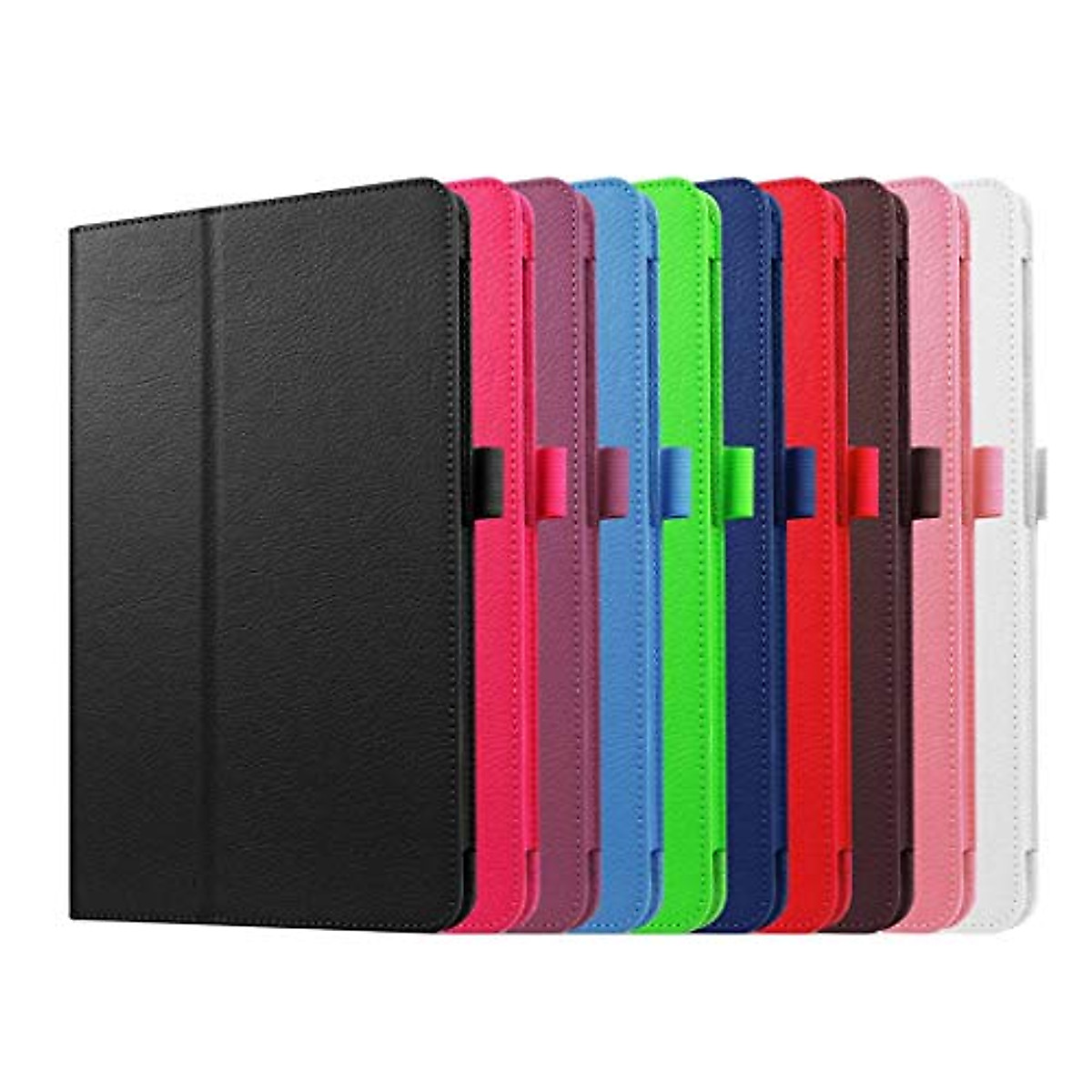 ZZOUGYY Tablet Cover for Amazon Kindle Fire 7 5th Generation(Model:SV98LN,2015 Release),Ultra Slim Folio Stand Lightweight Leather Case for Kindle Fire HD7 5th Gen 7" (Li-Dark Blue)