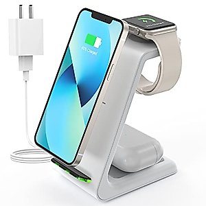 Wireless Charging Station for Apple, 3 in 1 Charging Stand for iPhone 14/13/12/11/X/8/SE Series, iWatch 7/6/SE/5/4/3/2, AirPods 3/Pro/2