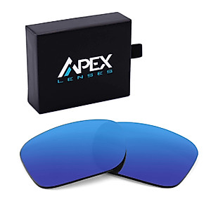Apex Lenses Polarized Replacement Lenses for Oakley Scalpel OO9095Sunglasses (Deep Blue)