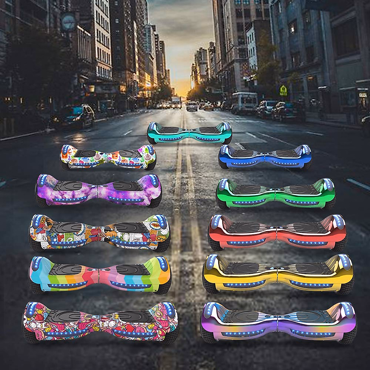 Hoverboard Certified HS2.01 Bluetooth Flash Wheel with LED Light Self Balancing Wheel Electric Scooter