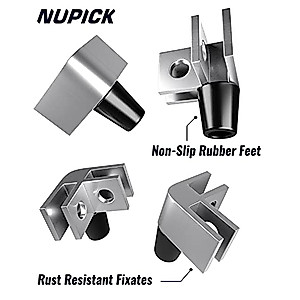NUPICK Fire Pit Wind Guard, 19 inch Square Wind Guard for 28-32 inch Fire Pit Table, 5/16 Inch Thickness Clear Tempered Glass