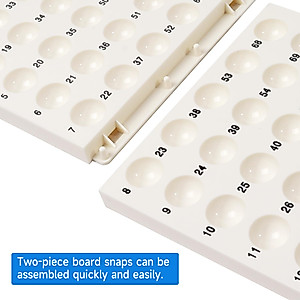 GSE Games & Sports Expert Bingo Master Board for 7/8" Bingo Balls, Bingo Calling Board for Bingo Game, Great for Parties, Large Groups, Family Game Nights (White)