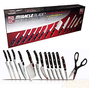 Miracle Blade IV World Class Professional Series 13 Piece Chef's Knife Collection - Ergonomic and Versatile Flash Forged Blades