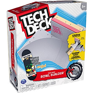 Tech Deck, Bowl Builder X-Connect Park Creator, Customizable and Buildable Ramp Set with Exclusive Fingerboard, Kids Toy for Ages 6 and up