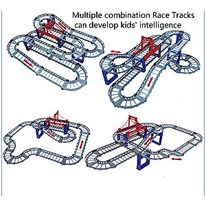 Race Tracks Toys for Kids Boys Girls Electric Car Create a Variety of Tracks 3 4 5 6 Year Old Boys Girls Best Gift (Colorful)