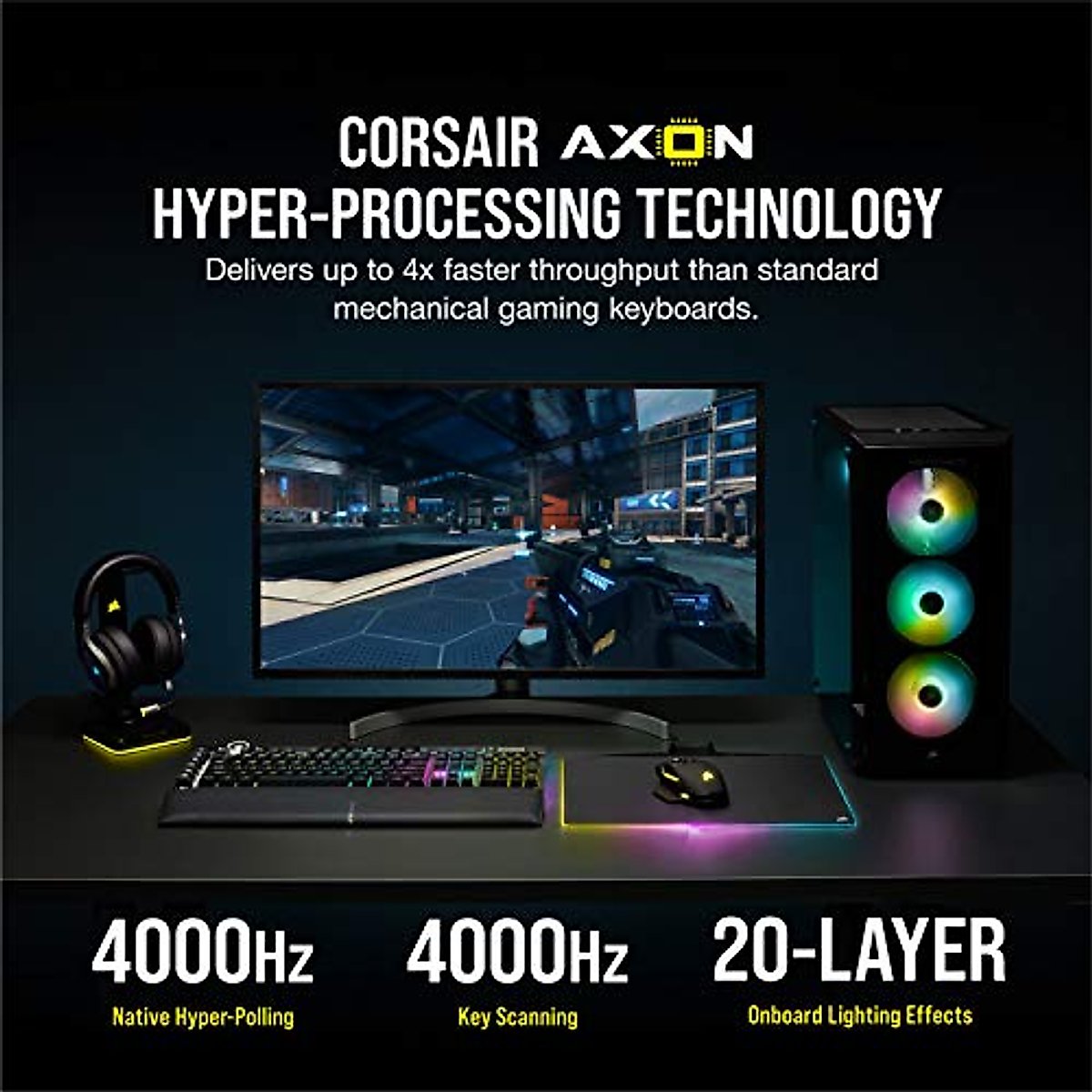 Corsair iCUE Nexus Companion Touch Screen – 5” Diagonal Screen – 6 Programmable Virtual Macro Buttons + K100 RGB Mechanical Gaming Keyboard - Cherry MX Speed RGB Silver Keyswitches