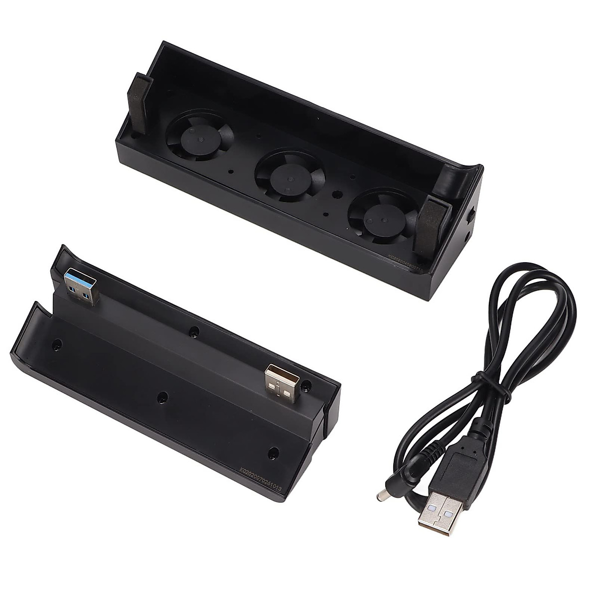 for PS4 Slim Cooling Fan and USB Hub Kit Game Console Automatic Temperature Cooling Fan USB Powered Adapter, Automatic Intelligent External Cooler for PS4 Slim Host