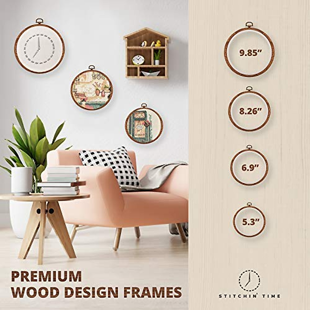 Embroidery Kit for Kids and Adults - Complete 160-piece Crossstitching Kits for Beginners - Fun Interactive Embroidery Family Kit with 100 Embroidery Thread Colors, Pendant Hoops and Tool Bag