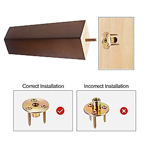 Wood Furniture Legs 8 inch Sofa Legs Pack of 4,Couch Legs Square Brown,Mid Century Desk Legs,Sofa Replacement Parts, for Dresser Legs Sideboard Recliner Couch Circle Chair Couch Riser Coffee Table