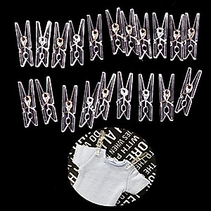 Clips 20 PCS Mini Spring Clear Transparent Clips Clothes Photo Paper Peg Pin Clothespin Craft Clips Party Home Decoration