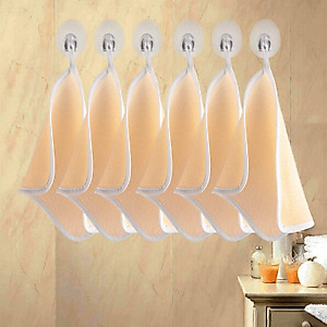 PHOGARY 6 Pack Exfoliating Wash Cloths for Body Scrub and Face Clean, Dual-Sided Exfoliating Wash Towels Bath Washcloths for Men Women Skin Massage Spa - Rough Exfoliating Side and Soft Terry Side