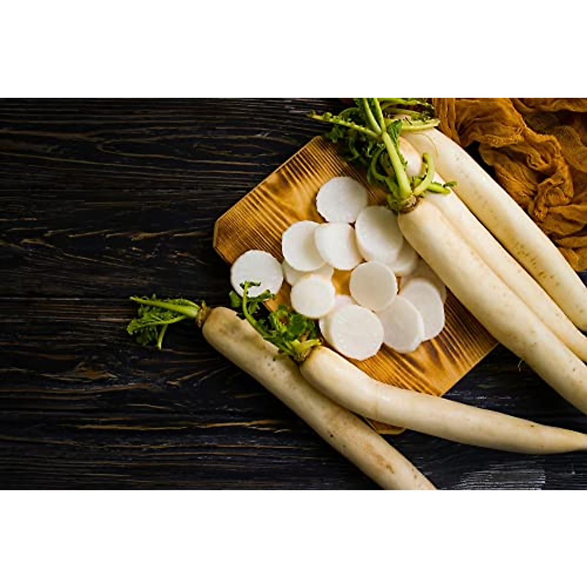 White Icicle Radish Seeds for Planting, 200+ Heirloom Seeds Per Packet, (Isla's Garden Seeds), Non GMO Seeds, Botanical Name: Raphanus sativus, Great Home Garden Gift