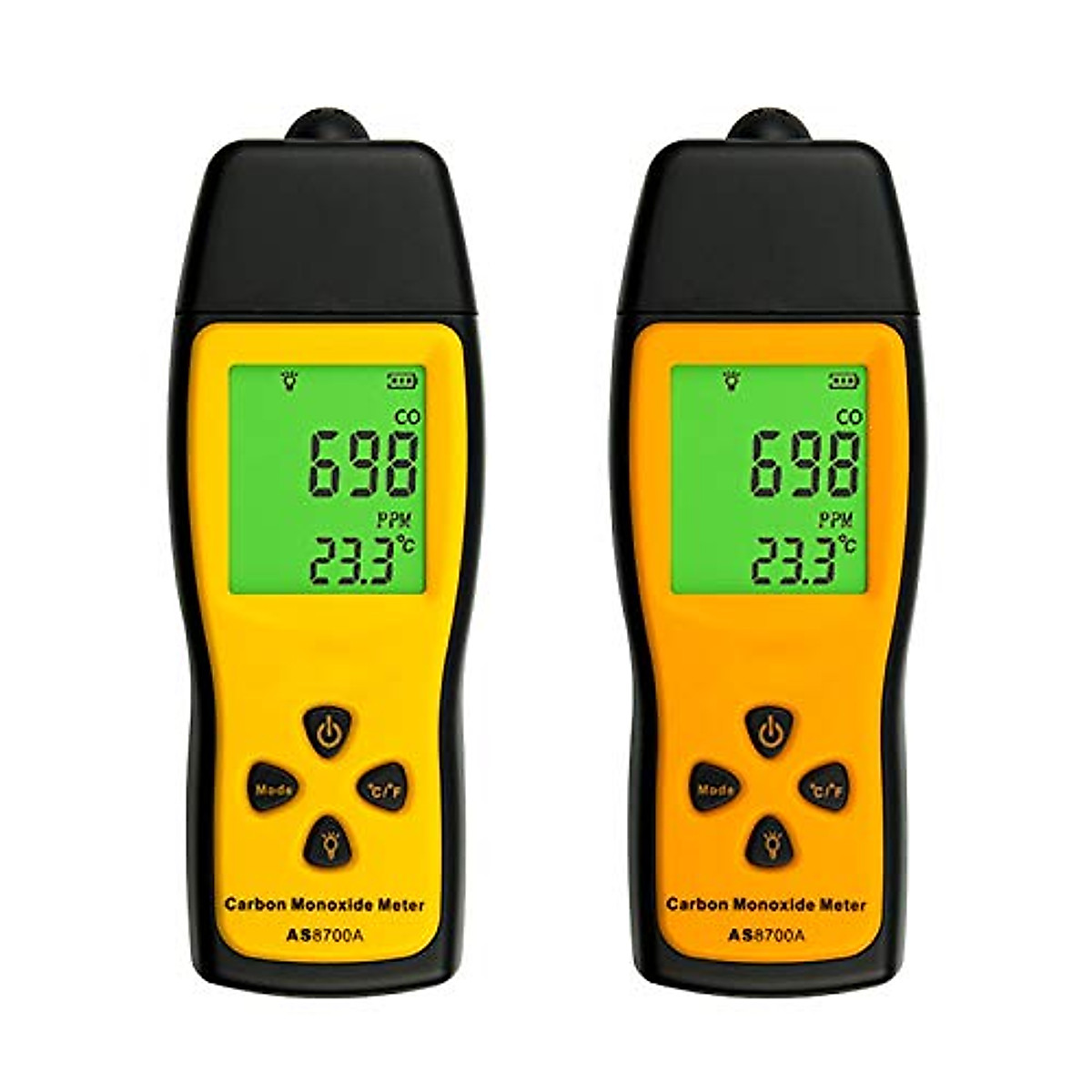 Handheld Carbon Meter, Portable Precision Detector LCD Digital Display Multipurpose Gas Monitor Tester, 0-1000ppm (Battery Not Included)