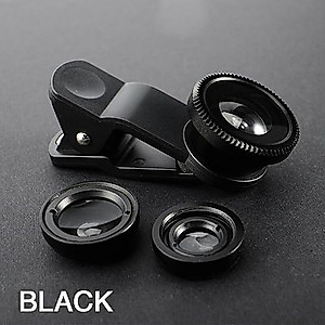 Fisheye Wide Angle Macro Portable 3 in 1 Mobile Phone Camera Lens Clip Macro Smartphone External Lens Android Accessories
