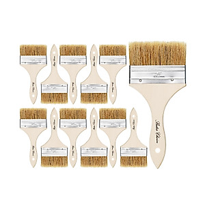 Bates- Chip Paint Brushes, 4 Inch, 12 Pack, Chip Brush, Brushes for Painting, Paint Brushes, Stain Brushes for Wood, Natural Bristle Paint Brush, 4 Inch Paint Brush, Chip Paint Brushes for Paint