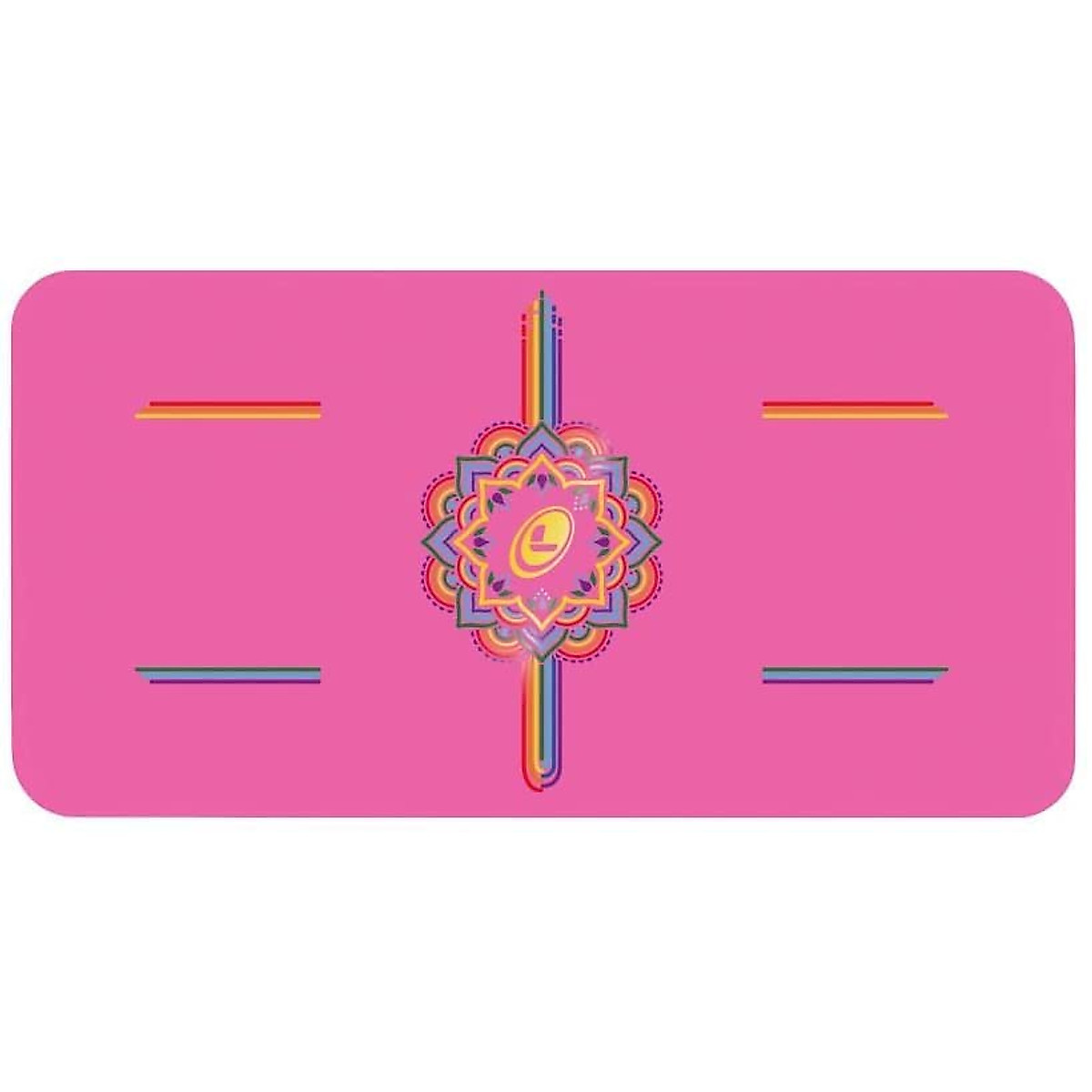 LIFORME Yoga & Yoga Pad Bundle Pack – Patented Alignment System, Eco-Friendly, Non-Slip Warrior-Grip, Made with Natural Rubber, Thick, Sweat Resistant, Comfortable - Grateful Pink