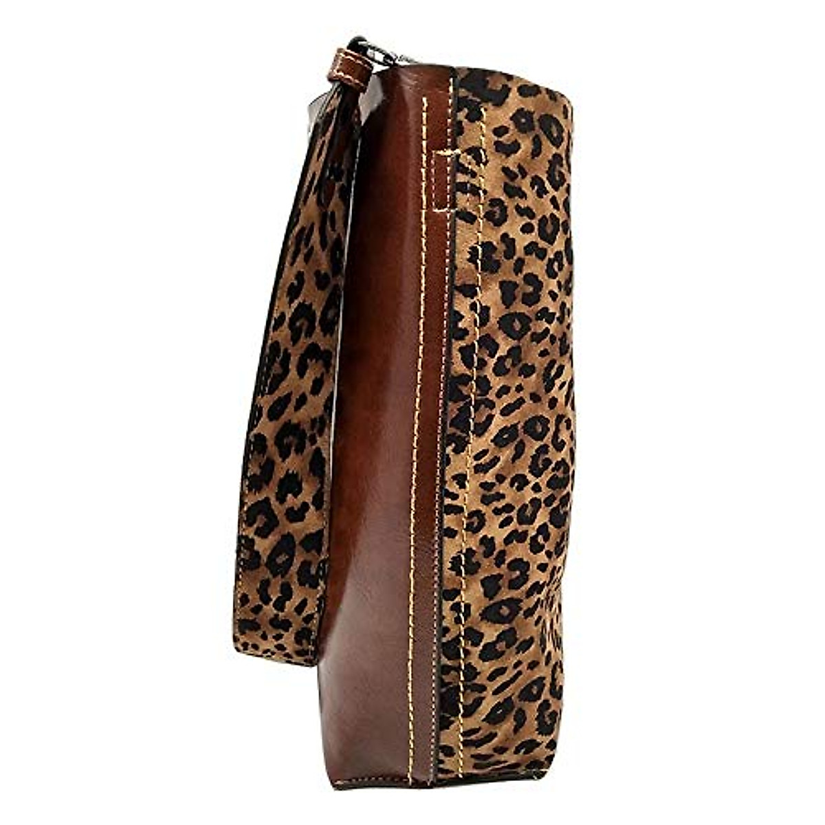 FiveloveTwo Ladies Women 2Pcs Handbag Leopard Print Shoulder Crossbody Bag PU Leather Totes Hobo Purse Clutch Brown