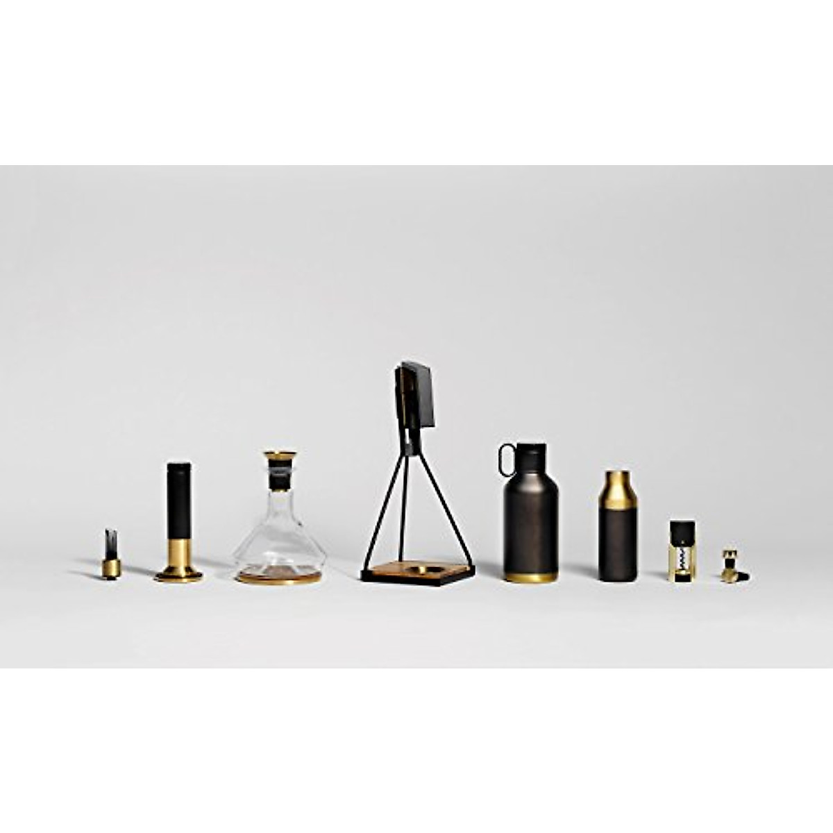 RBT Decanter with Wood Coaster and Micro-Perforated Aerator,Clear