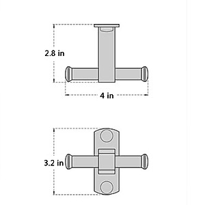 Kabter Minimalist Series Bathroom Towel Coat Hook, Black