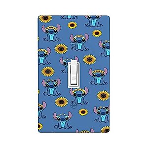 Cartoon 1-Gang Rocker Wall Plate Cover Cartoon Cute Mouse Decorative Light Switch Cover Cartoon Electrical Outlet Covers for Teens Boys Girls Kids Room Fun Novelty Gift Kitchen Accessories Decor