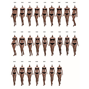 HiPlay TBLeague 1/6 Scale 12 inch Female Super Flexible Seamless Figure Body, Asian Girl Type, Medium Bust Minature Collectible Action Figures (S26A (Pale, 270mm))