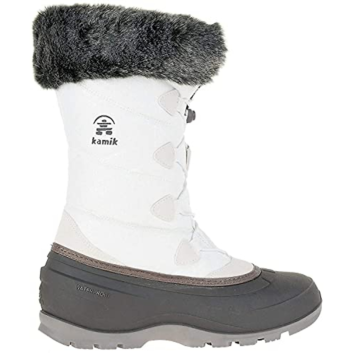 Kamik Women's MOMENTUM2 Snow Boot, white, 8 Medium US