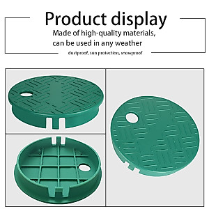 DVECUE Sprinkler Valve Box Cover Irrigation Circular Valve Box Cover Lid 6 Inch 2 Pieces for Sprinkler Irrigation System