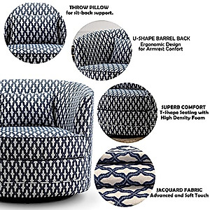 Rosevera Swivel Accent Chairs for Living Room Furniture Swivel Chairs for Bedroom Swivel Barrel Chair Small Swivel Accent Chair Modern Swivel Chair Accent Chairs for Apartment, Studio