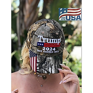 MADE in USA Trump Hat 2024 Take America Back Camo Hat Adjustable Cap Hat Presidential Election Campaign