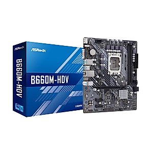 ASRock B660M MicroATX Motherboard B660M-HDV Intel B660 Series CPU (LGA1700) Compatible
