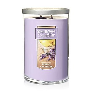 Yankee Candle Lemon Lavender Scented, Classic 22oz Large Tumbler 2-Wick Candle, Over 75 Hours of Burn Time