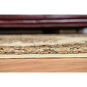 United Weavers Dallas Floral Kirman Area Rug - Ivory, 8x11, Traditional Indoor Floor Rug with Jute Backing