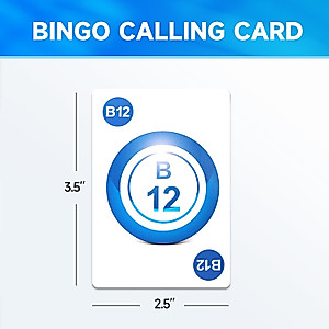 GSE Games & Sports Expert Professional Bingo Calling Cards for Bingo Game, Plastic Coated Bingo Playing Cards Deck with High Visibility Numbered