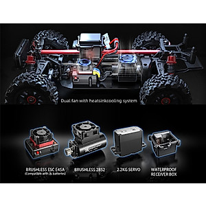Fenamx Rc Truck 4x4 Rc Brushless Rc Truck 14209 Electric Powered RC Car Brushless Motor and Esc, Rc Cars for Adults,1/14 4wd High Speed Rc Cars Drift for Adults Off Road Rc Car