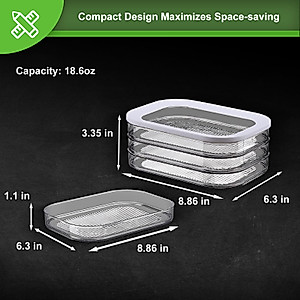 Deli Meat Container for Fridge, Lunch Meat Container for Refrigerator, Cold Cuts Storage Containers for Fridge, Stackable Three-layer Bacon Storage Container for Fridge with 2 Serving Tongs, BPA Free
