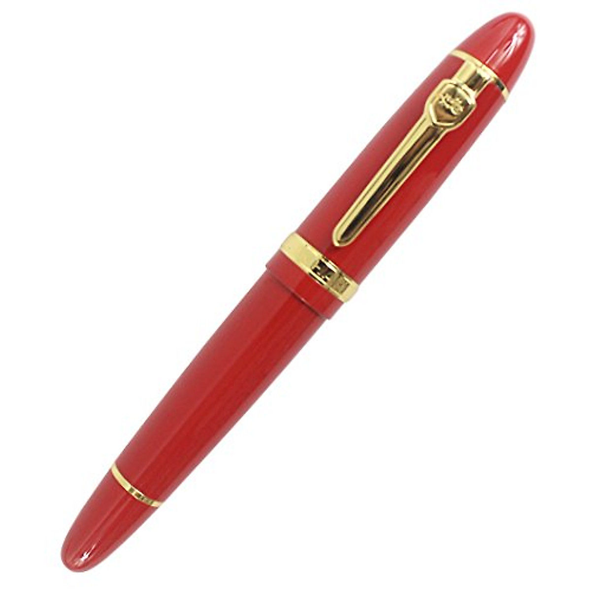 Gullor Heavy Big Rollerball Pen 159, Gold Trim, Black Ink(0.7mm), Red