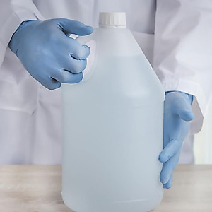 WUWEOT 2 Pack 1 Gallon HDPE Plastic Jugs, Empty Bottle Jug with Child Resistant Airtight Lids for Home and Commercial Use, Water Storage Containers for Water, Soaps, Detergents, Liquids