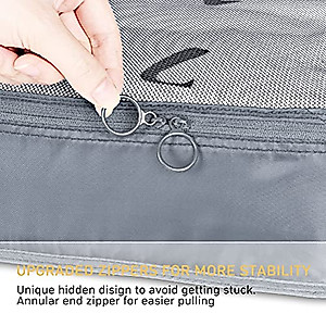 Packing Cubes For Travel, VAGREEZ 7 Pcs Luggage Suitcase Packing Organizers Bags Set with Toiletry Bag Laundry Bag (Grey1)