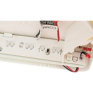 Lithonia Lighting ECRG HO RD M6 LED Emergency Light/Exit Combo, Red/Green Switchable, High Output Battery, with 2 Round LED Lights, White