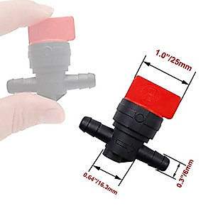 Taiss 491922 808656 Fuel Pump ,With AM116304 Fuel Filter +Line 2/5" (11mm) ID Hose Clamps+1/4"(6mm)Fuel Line Hose +Fuel Shut Off Valve, Suitable For Garden Lawn Mower Tractors