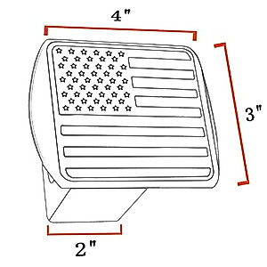 American Flag Hitch Cover- Metal USA Flag Trailer Hitch Cover - Patriotic Flag Plug Hitch Cover(Fits 2" Receivers, Black)