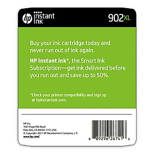 HP 902 | 2 Ink Cartridges | Black | Works with HP OfficeJet 6900 Series, HP OfficeJet Pro 6900 Series | 3YN96AN