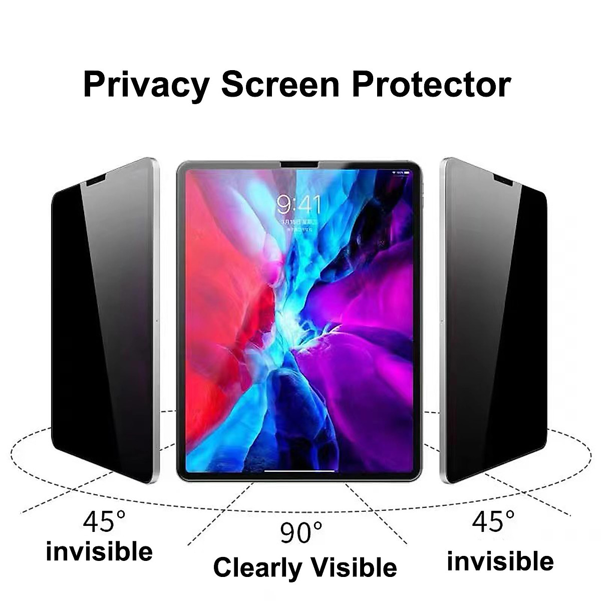 ALHBEJT Ipad Pro 11 Privacy Screen Protector Anti Peeping Paper Film Removable Anti Blue Light Glare Spy Privacy Filter-High Sensitive/Bubble Free/HD/Privacy Protection Screen (ipad pro 11)