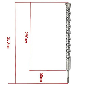 COMOK Carbide Drilling Tip SDS Plus Shank 22mm x 350mm Masonry Drill Bit for Drilling Holes in Masonry Concrete Rock and Artificial Stone
