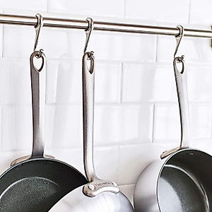 GreenPan Craft Steel Chef’s Pan with Lid, 5 qt, Silver