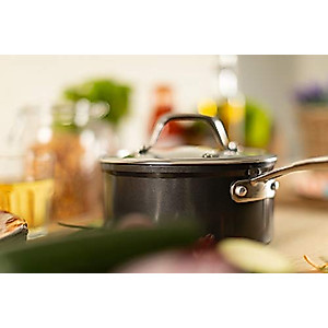 Kuhn Rikon Easy Pro Non-Stick Saucepan with Glass Lid, 7.05 inch/18 cm