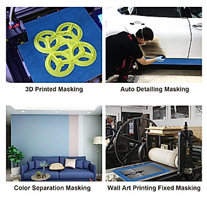 BOMEI PACK Wide Blue Painters Tape 6 Inches x 60 Yards, 3D Tape, 3D Printing Tape for Laser Cutting, 21-Day Clean Removal Wide Masking Tape