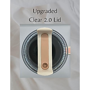 Thirst Trap Drinkware 40 OZ Swirl Tumbler with handle, 2.0 lid and straw, stainless steel travel mug for cold & warm drinks (Rose Quartz Swirl)