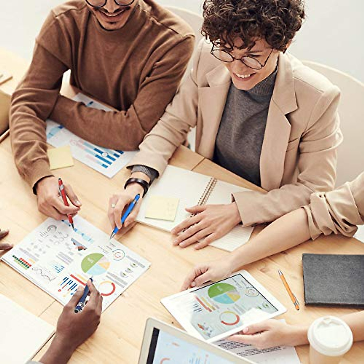 12 Pieces Ballpoint Pen with Stylus Tip, 1.0 mm Black Ink Metal Pen Stylus Pen for Touch Screens, 2 in 1 Stylus Ballpoint Pen (Mixed Color)